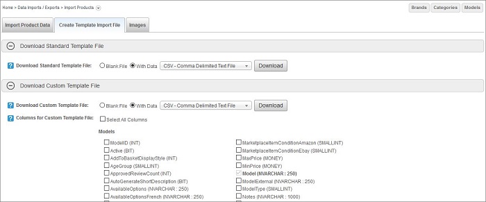 IRP Help - Import Products